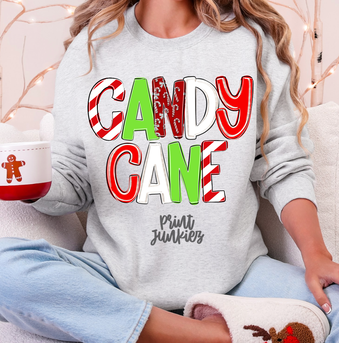 Candy Cane Alpha - CUSTOM - DTF – Print Junkiez